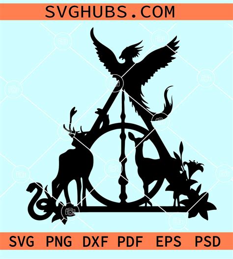Hp Books And Symbols Svg Harry Potter Book Svg Harry Potter Svg Hp Svg