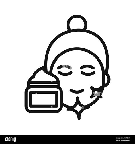 Skin Care Icon Black Line Art Vector In Black And White Outline Set