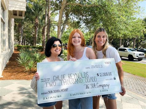 2023 Communication Scholarship Check Presentation 30a