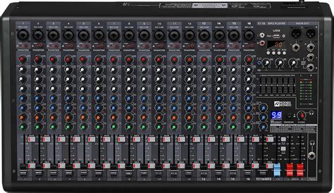 Rodeosonido Bp16 Mezcladora De Audio 16 Canales Con 99 Dsp Bluetooth