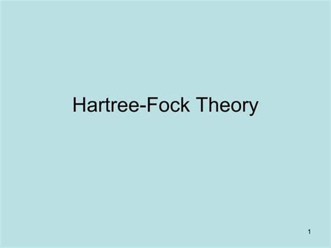 Density Functional Theory Ppt