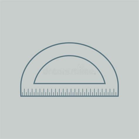 Protractor Vector Illustration Decorative Design Stock Vector
