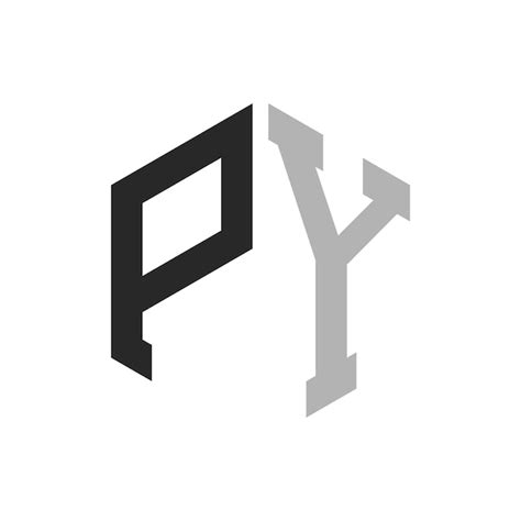 Premium Vector Modern Unique Hexagon Letter PY Logo Design Template