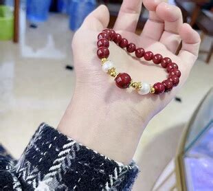 高仿朱砂转运珠手串女和田玉原石红紫金沙本命年手链礼物开运饰品 阿里巴巴