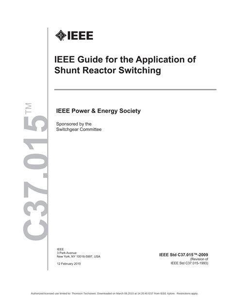 IEEE C37 015 2009 2010 Edition Pdf