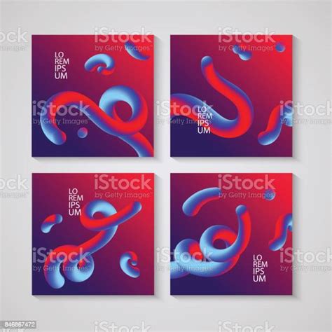 트렌디한 개요를 다루고 있습니다 미래 지향적인 디자인 포스터입니다 액체 색 모양 구성 배경에 대 한입니다 벡터 일러스트 레이 션 0명에 대한 스톡 벡터 아트 및 기타 이미지