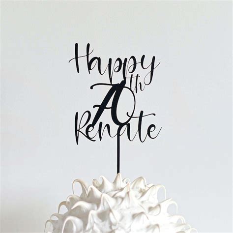 70th Birthday Cake Topper Laser Svg Etsy