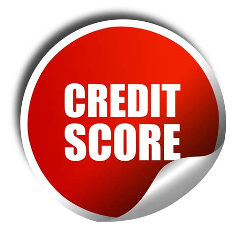 Credit Score 3d Rendering A Red Shiny Sticker Credit Law Center