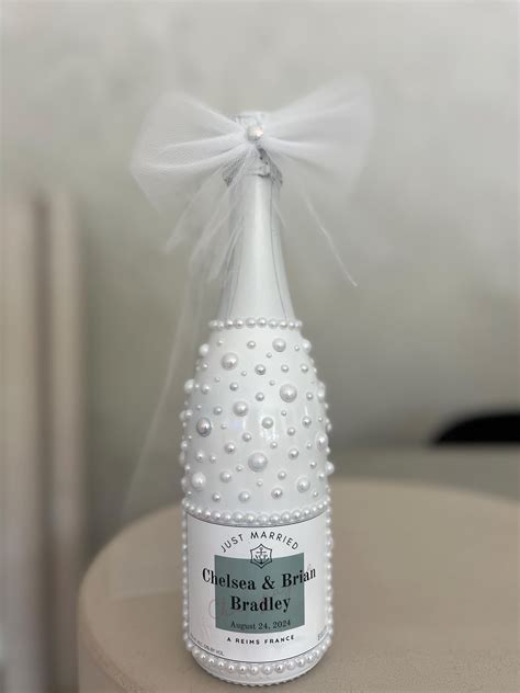 Custom Just Married Champagne 750ml Bottle With Custom Label Please