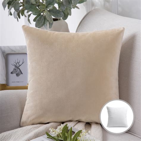 Phantoscope Soft Silky Velvet Series Square Decorative Throw Pillow