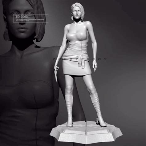 124 76mm Resin Figure Model Kit Sexy Female Agent Unassembled