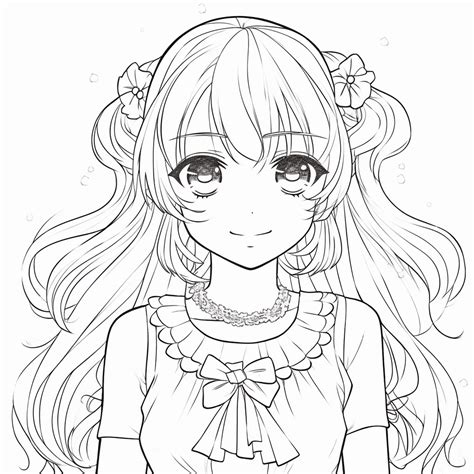 Dibujos De Chica Anime Con Donas Para Colorear Para Col Lights Crystal