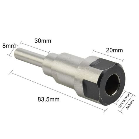 Router Collet Extension Rod Router Bit Adapter Extender For 1 4 8mm