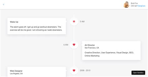 Timeline Codesandbox
