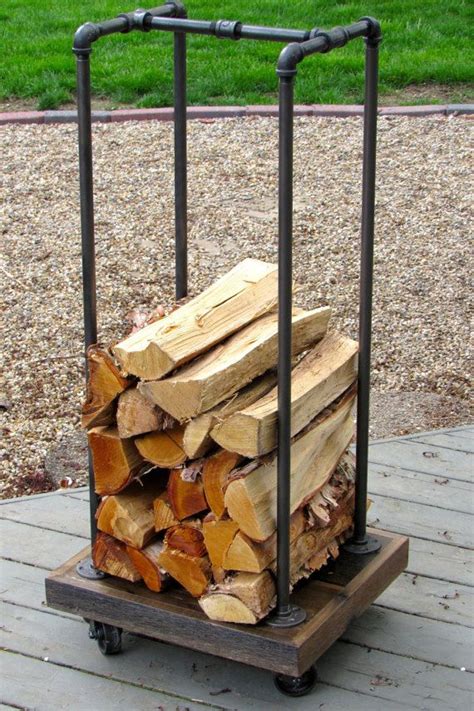 Rustic Firewood Rack For Neatly Stacking Your Logs For Burning Perfect