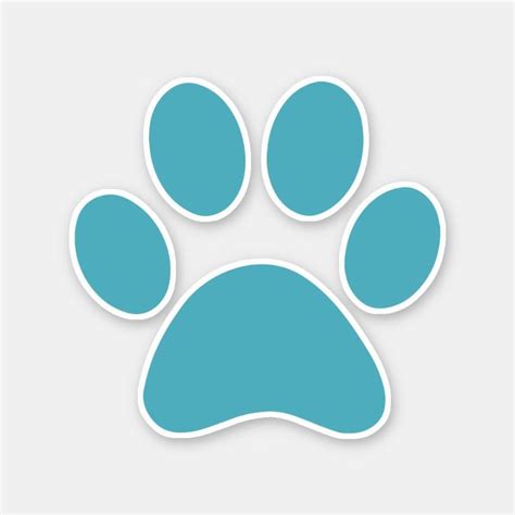 Paw Print Sticker Zazzle Paw Print Paw Print Stickers Print Stickers