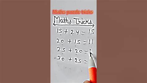 Maths Puzzle Tricks Only Genius Can Solve 💯shorts Viral Trending