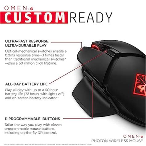 Omen By Hp Wired Usb Gaming Reactor Mouse Black Red