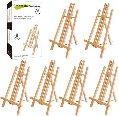 Amazon Juvale Pack Inch Table Top Easels For Painting And Canvas Wooden Holder