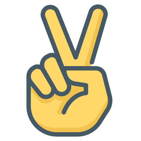 Dos Dedos Iconos Gratis De Gestos