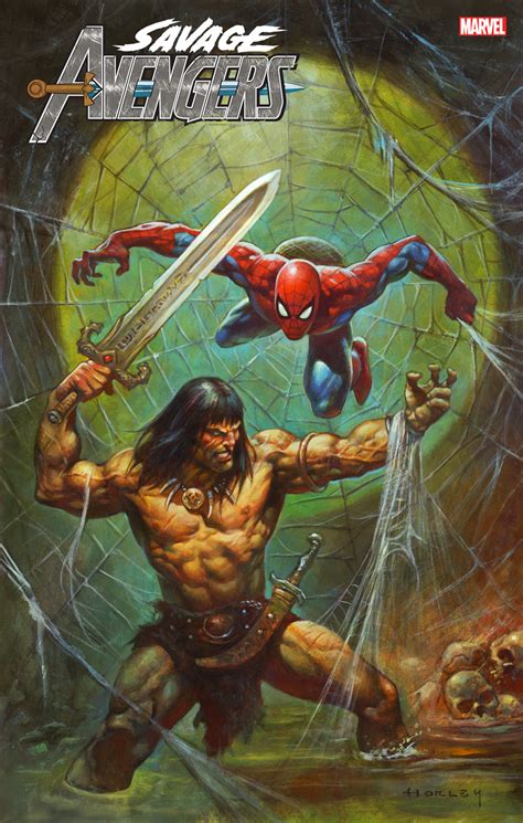 Conan The Barbarian Caught In Web Of Spider Man With Savage Avengers