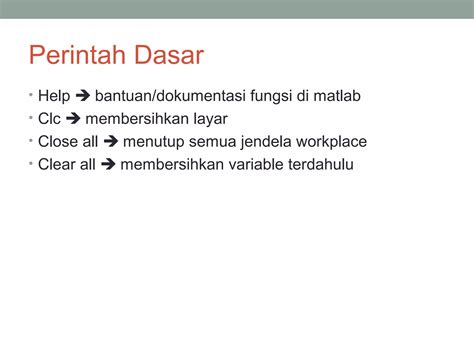 Fungsi Grafik Di Matlab PPT