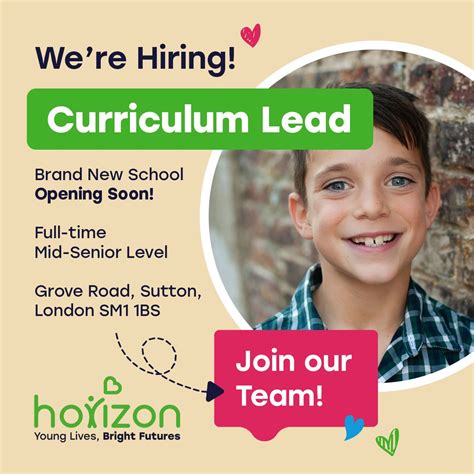 Really Important Role For Our New School In Sutton You Will Have A