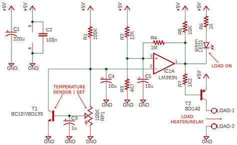 Electronic Thermostat Circuit Diagram
