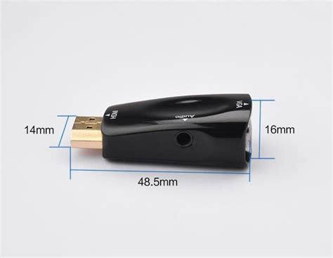 Hdmi To Vga Converter Audio Cable 1080p 60hz Hdmi Male Vga Female