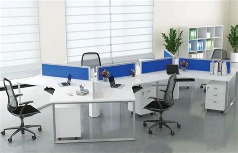 Steel White Angular Workstation For Corporate Office At Best Price In