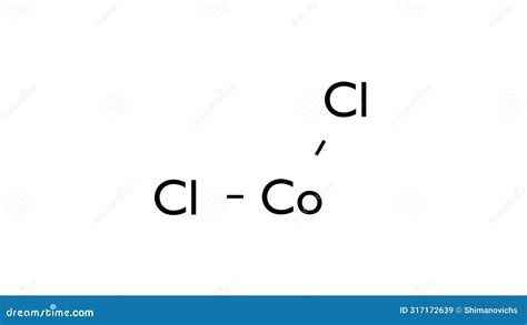 Cobalt Ii Chloride Molecule Structural Chemical Formula Ball And Stick Model Isolated Image