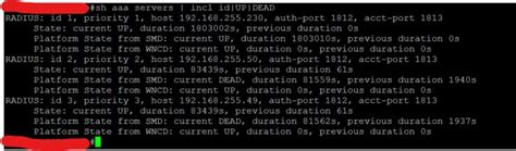 Show Aaa Servers Command Output Explanation Cisco Community