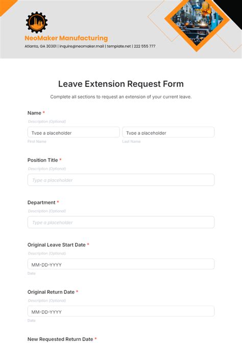 Free Hr Leave Request Form Template To Edit Online
