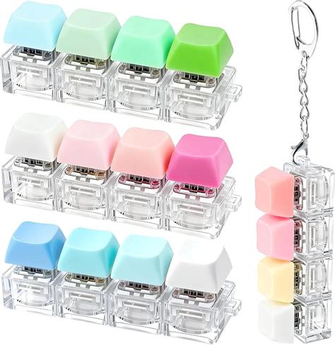 4 Pcs Keyboard Fidget Toy Keyboard Fidget Keychain 4 In 1