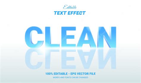 Premium Vector Clean Text Effect Editable Simple Elegant Text Style