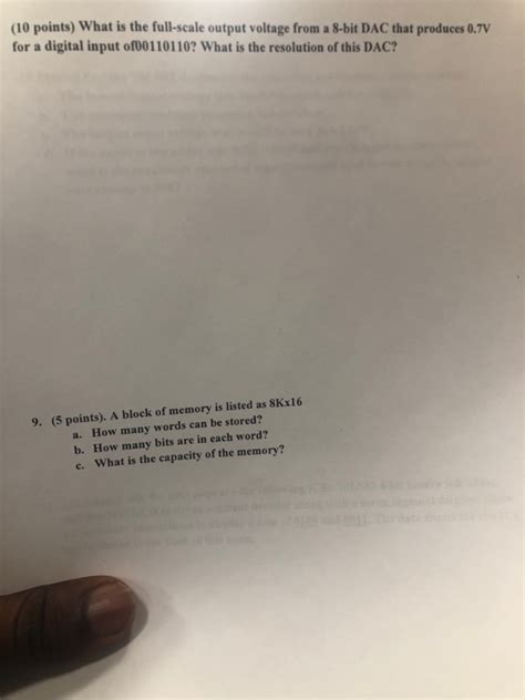 Solved 10 Points What Is The Full Scale Output Voltage