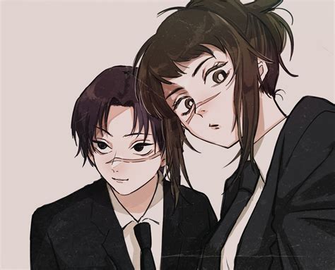 Tendou Michiko And Kurose Yuutarou Chainsaw Man Drawn By Turuoche