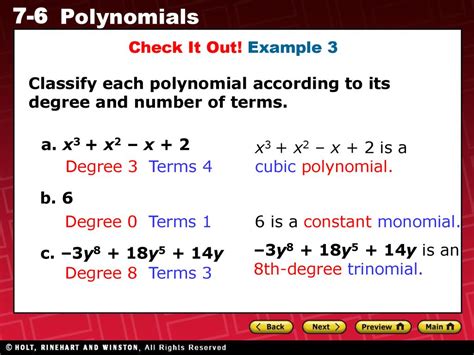 slo classifypolynomials and find their degree ppt download