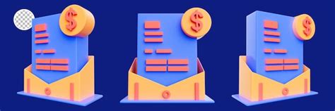 Premium Psd 3d Render Invoice