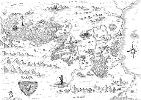 Map Of Narnia Fantasy Map Art Print The Lion The Witch And The