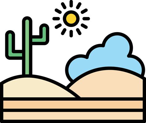 Desert Landscape Vector Icon 30345953 Vector Art At Vecteezy