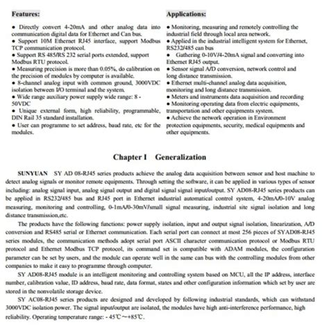 New Product 4 20mA To Ethernet RS232 RS485 A D Transmitter With Modbus TCP 4 20mA To Ethernet