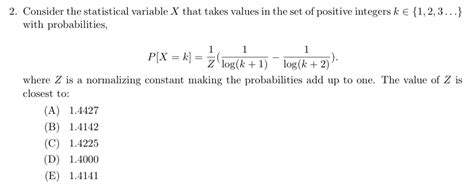 Solved Consider The Statistical Variable X ﻿that Takes