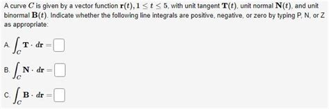 solved a curve c is given by a vector function r t 1≤t≤5