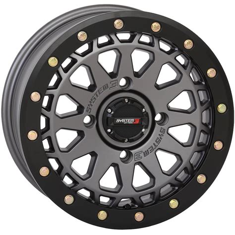 System 3 Sb 6 15 Wheels Gunmetal 4 3 33 Gripper R T Tires Polaris