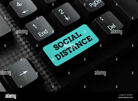 Conceptual Display Social Distance Internet Concept Maintaining A High