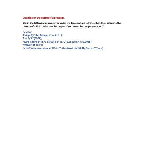 solved question on the output of a program q6 in the