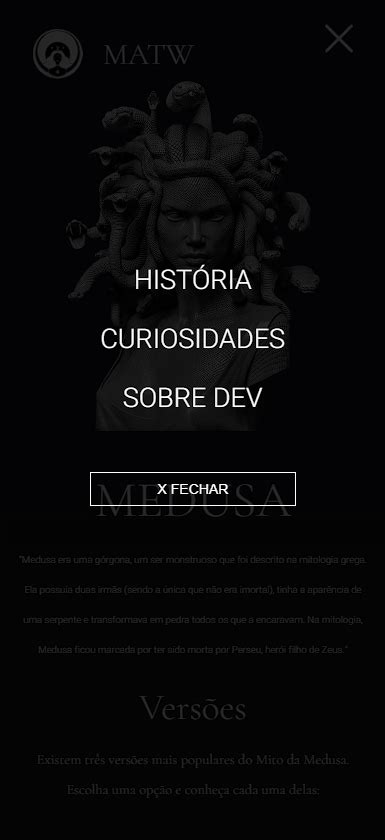 GitHub ViihNeris Matw Medusa Myth Um Site Desenvolvido Em HTML CSS E JS Baseado Na Mitologia