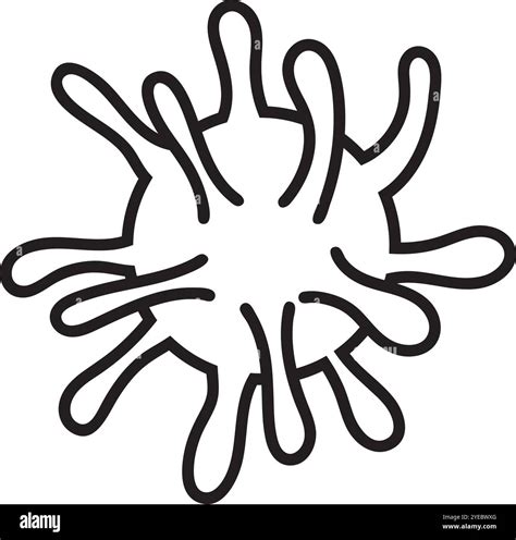Dessin Détaillé De La Propagation Des Cellules Virales Symbolisant Une