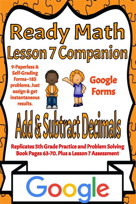 Ready Math 5th Grade Lesson 7 Workbook Add Subtract Decimals Google